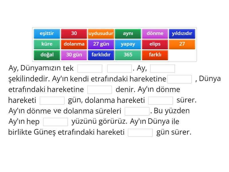 Ay - Complete the sentence