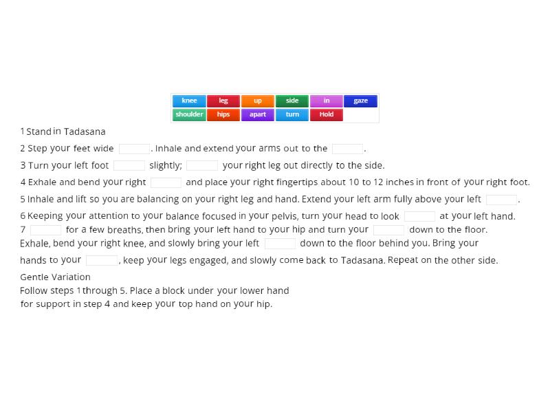 Half Moon (text 1) - Complete the sentence