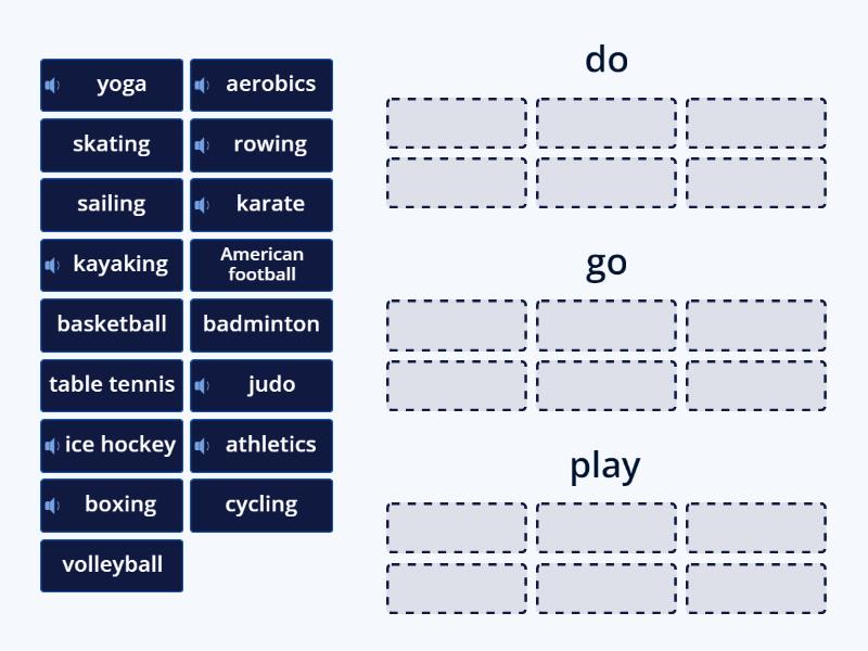 Focus 3 unit 2.1 do/go/play - Group sort