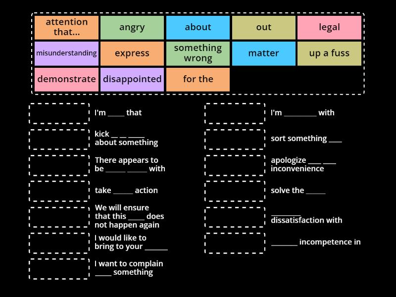 Complaints - Match up