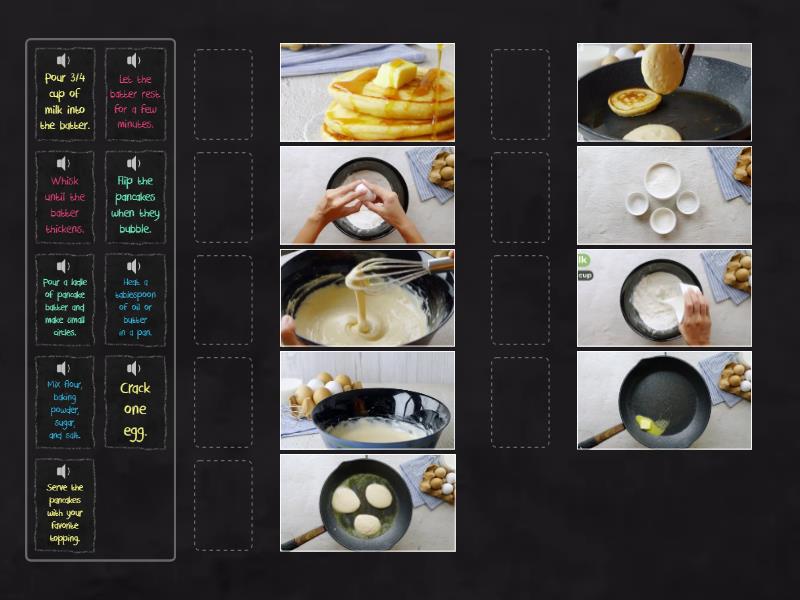 Wondering Minds: How to make a pancake - Match up