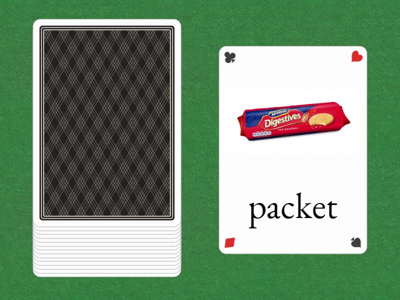 A2 Unit 6 Containers - Speaking cards