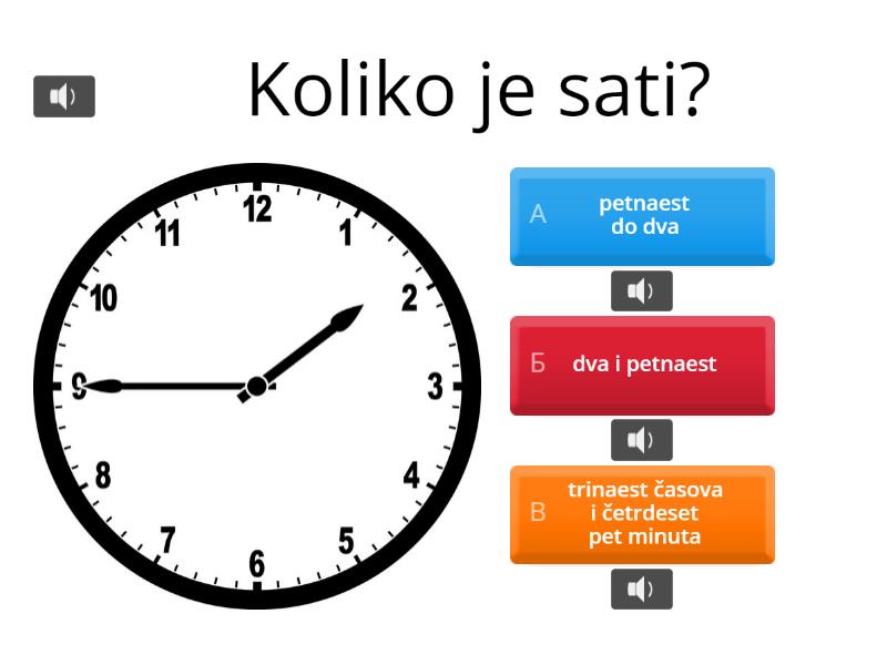 Koliko je sati? - Quiz