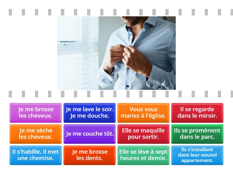 Les verbes pronominaux•Phrases - routine 2 - Trouver la correspondance