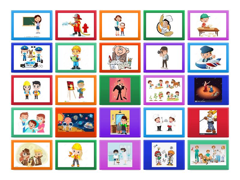Professions/Occupations - Flip tiles