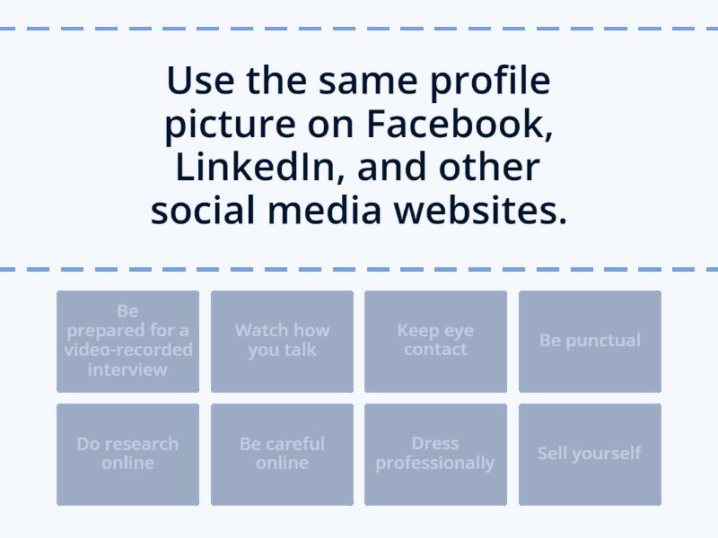 Interview-matching main ideas - Find the match
