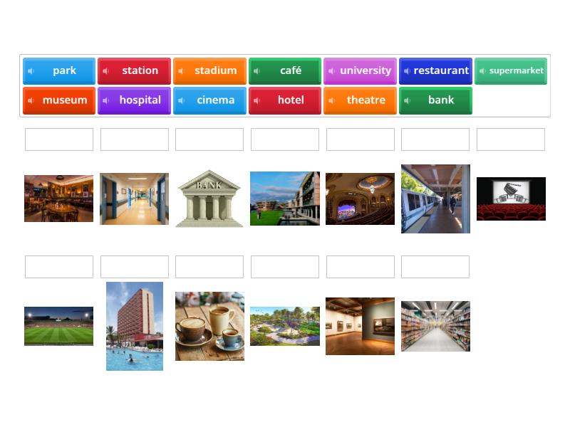 Places in town - Match up