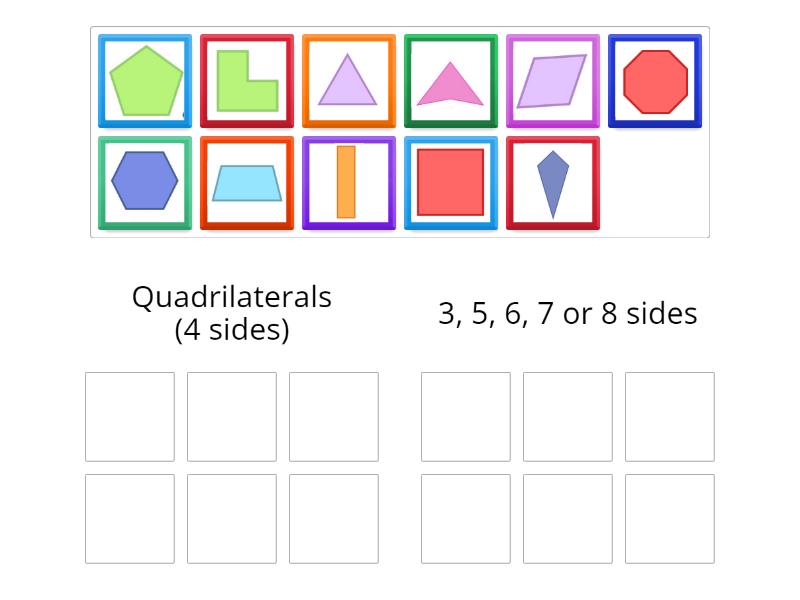 Quadrilaterals Sort - Group sort