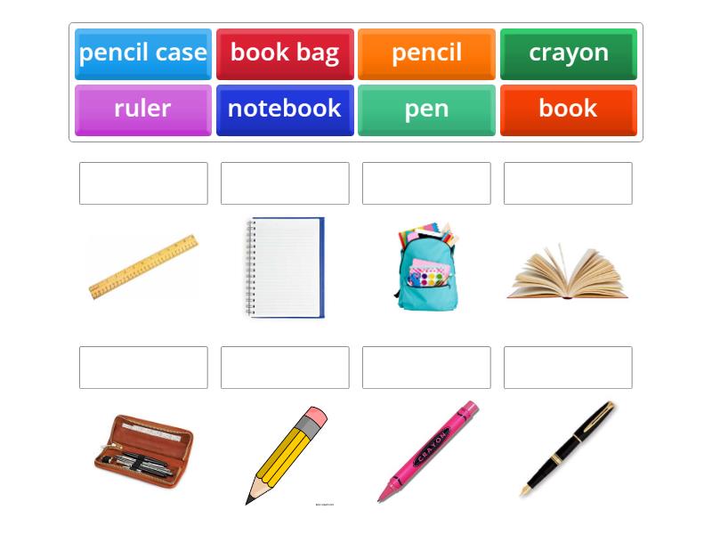 SCHOOL OBJECTS - REVIEW 2 - Une las parejas