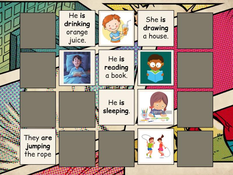 Present Continuous - Matching pairs