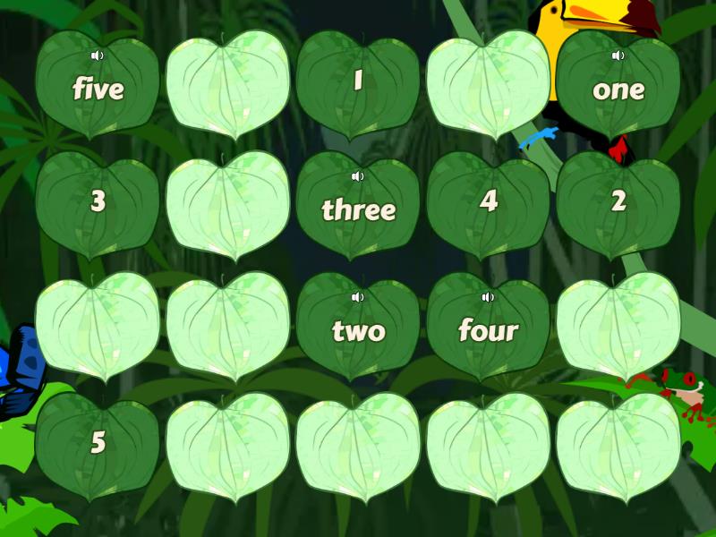 Numbers 1 10 Matching Pairs