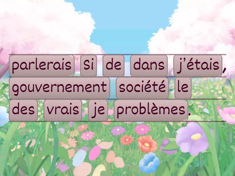 Hypothèses (imparfait + conditionnel) - Unjumble