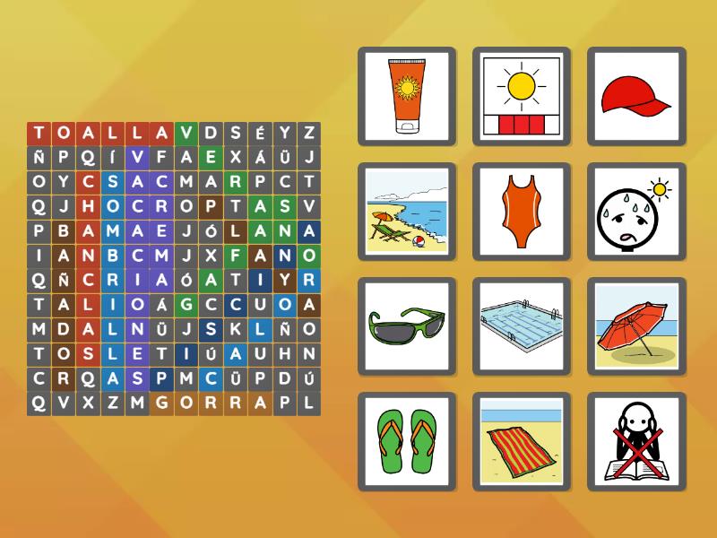 : Verano - Sopa de letras