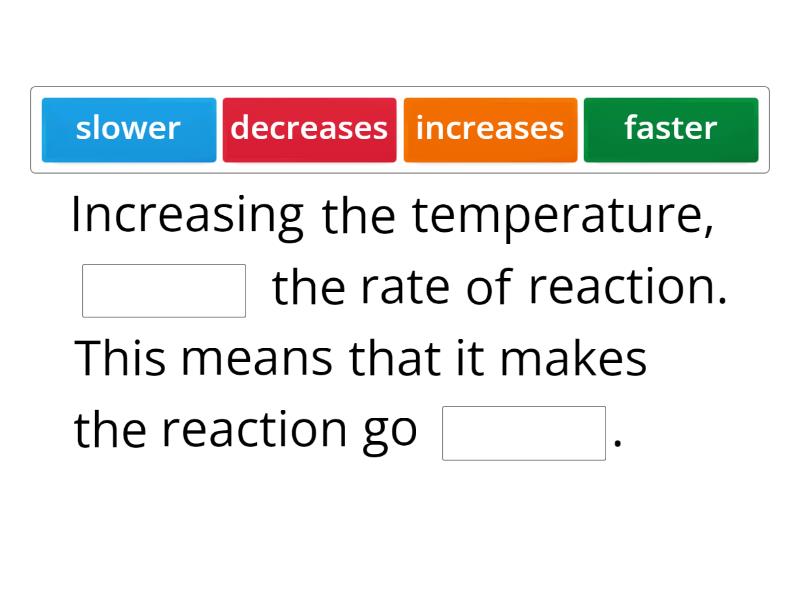 Changing temperature - Complete the sentence