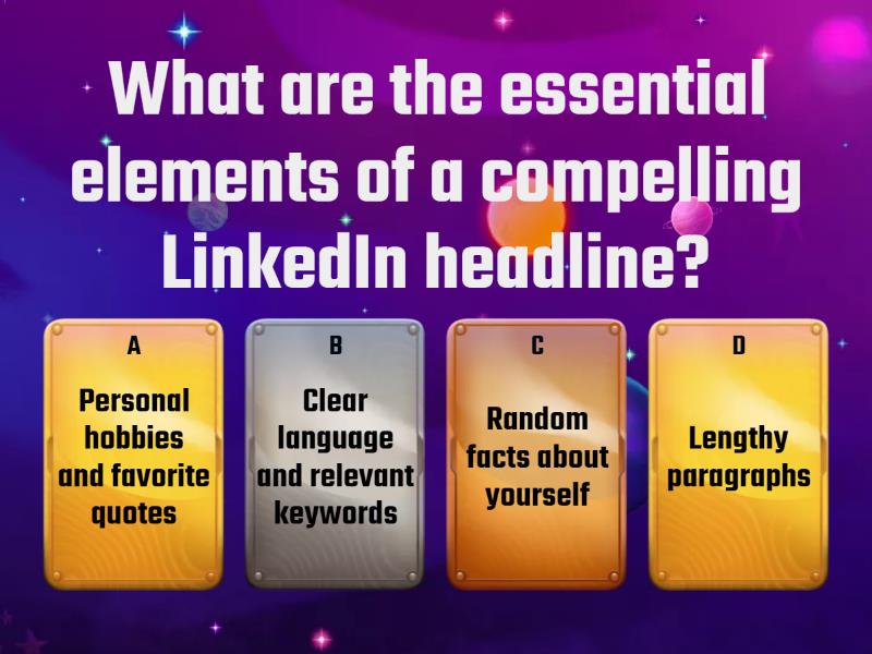 Optimising Your LinkedIn Profile - Quiz