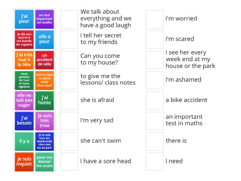 Reading- text 1 and 2 review - Match up