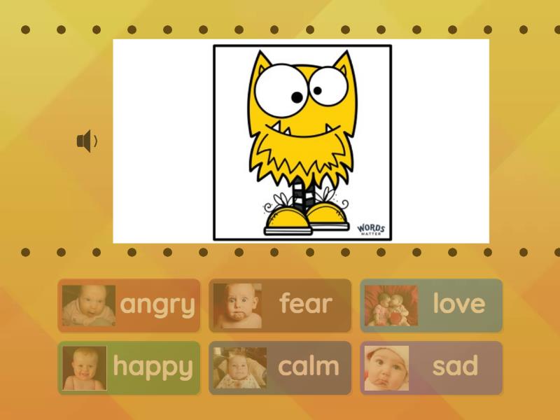 the color monster game - Find the match