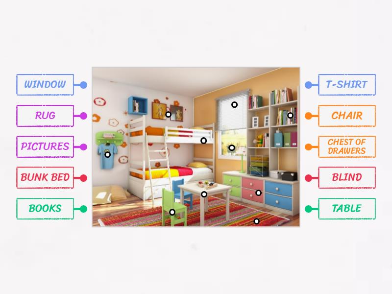Label the bedroom - Labelled diagram
