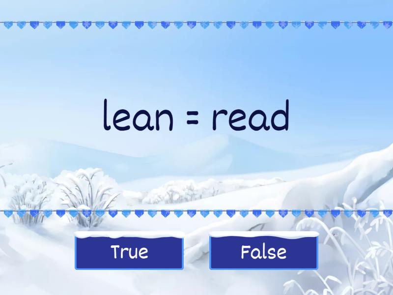 (d) Classroom Instructions - True or false