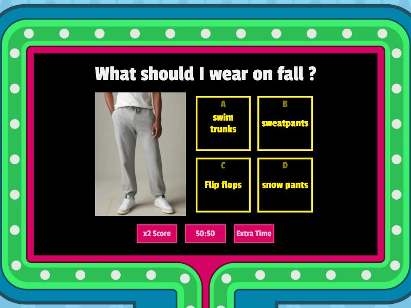 "What Should I Wear?" Game - Gameshow quiz