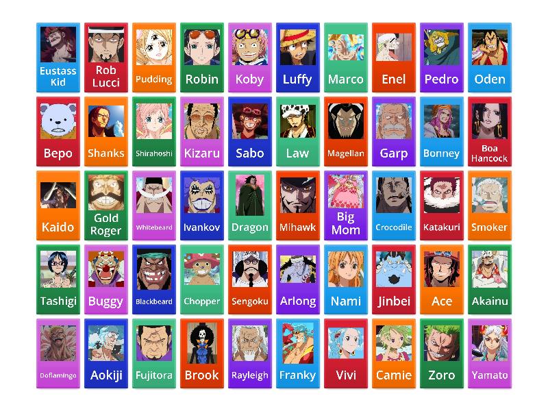 One Piece - Guess Who? () Set 1 - Flip tiles