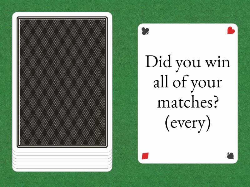 Quantifiers - Speaking cards