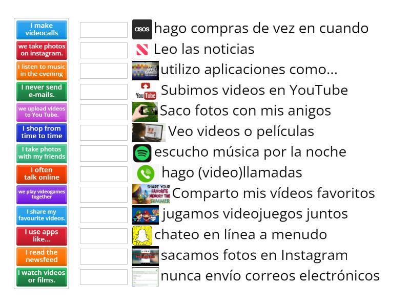 Mi vida digital edexcel - Une las parejas