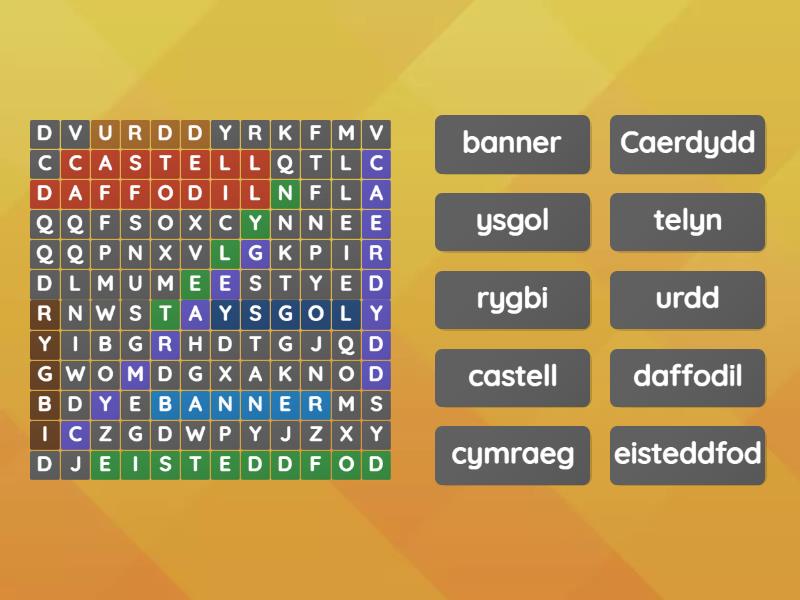 Cymru - Wordsearch