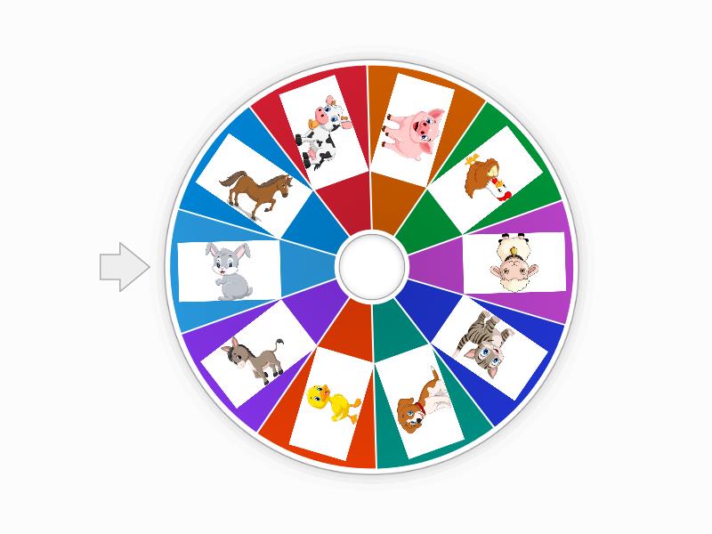 Los animales de la granja - Spin the wheel