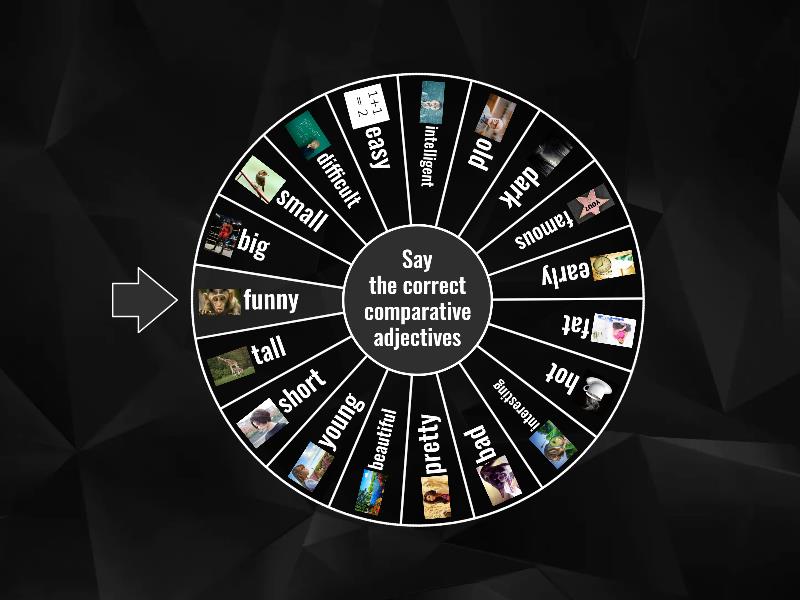 Comparative Adjectives - Spin the wheel