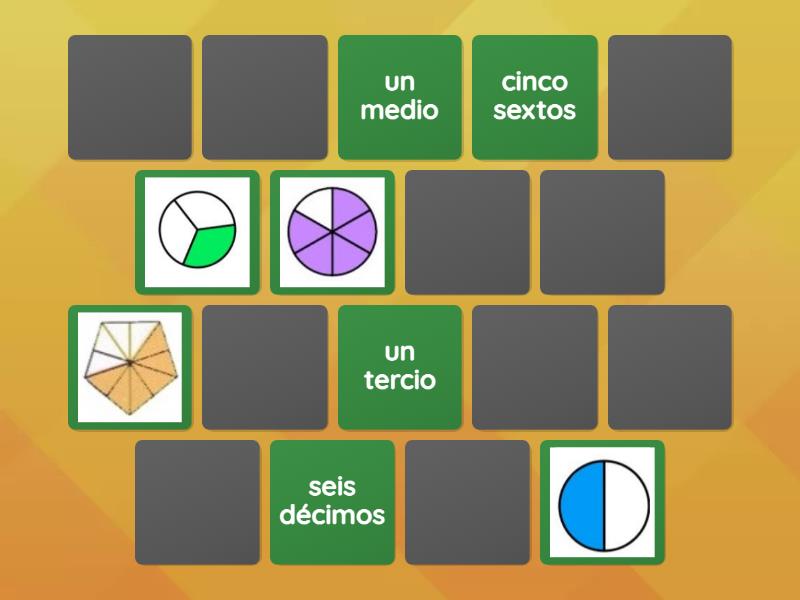 Memory de fracciones - Matching pairs