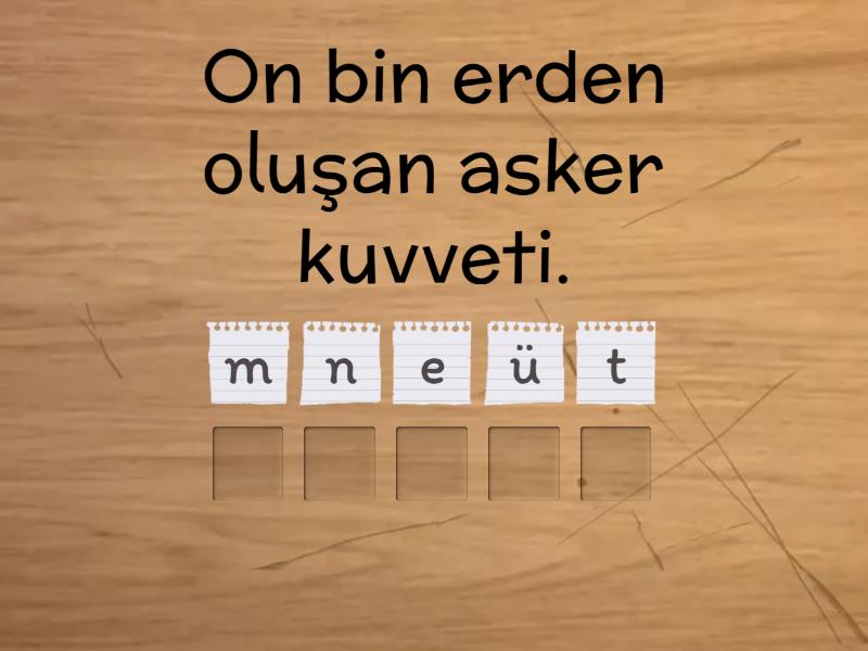 kelime bulmaca - Anagram