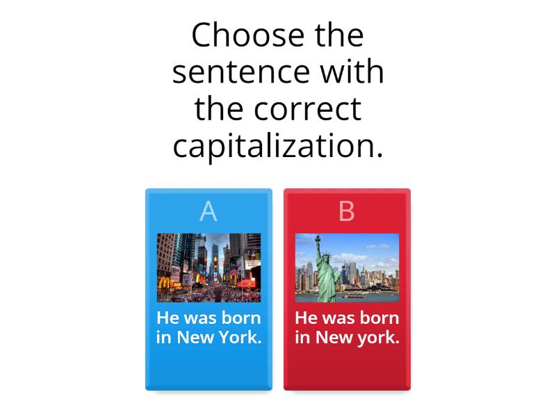 Capitalization Rules Review: - Quiz