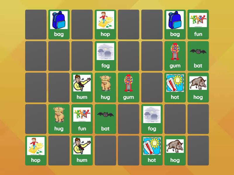 group 2 words - Matching pairs