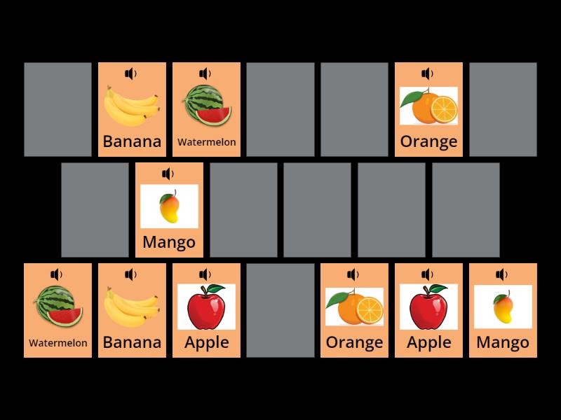 FRUITS - Matching pairs