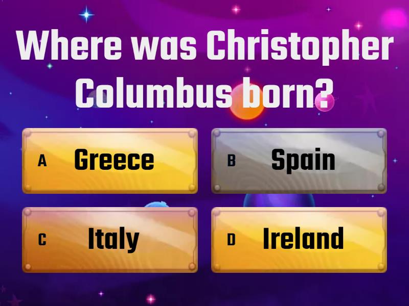 Christopher Columbus - Quiz
