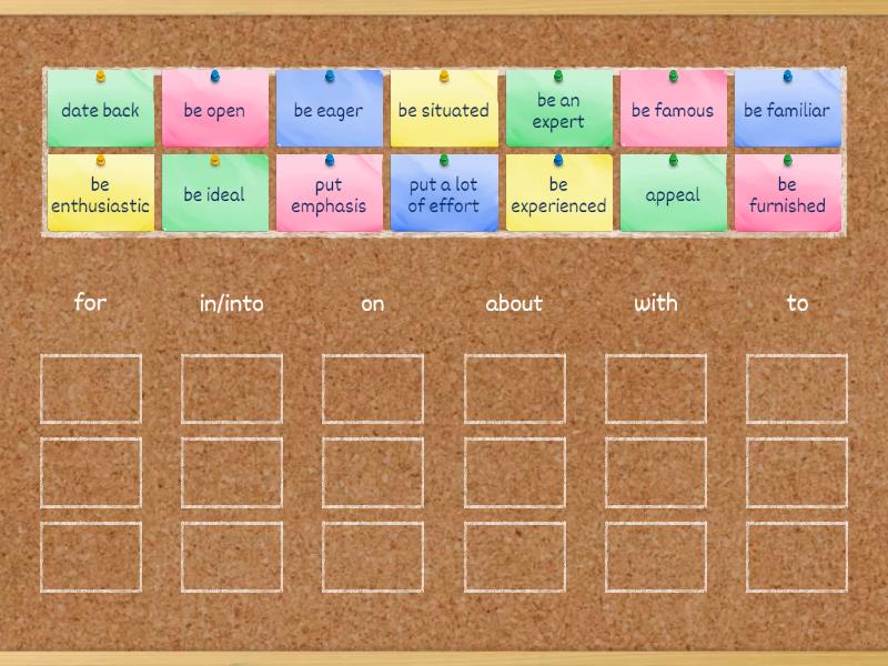 Upsteam intermediate unit 3 prepositions - Group sort