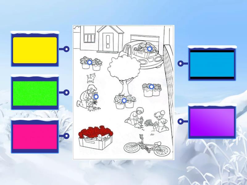 HHQ - Part 4 Listen and drag colors to the picture. - Labelled diagram