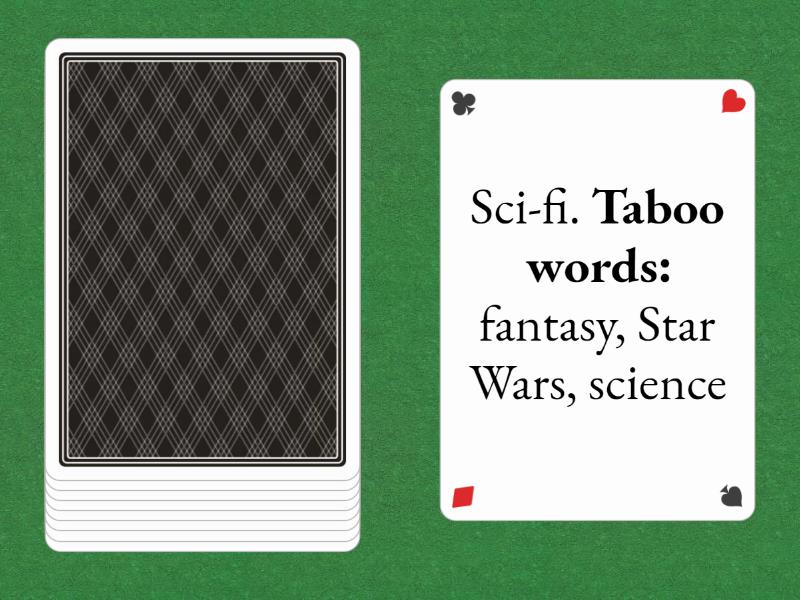 Movie Genres Taboo cards - Random cards