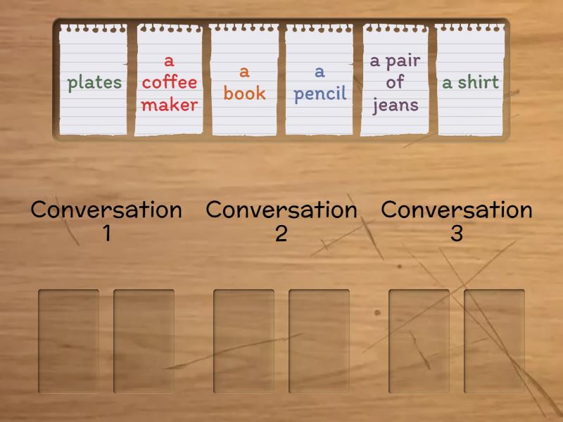 Demonstratives - What do they talk about? - Group sort