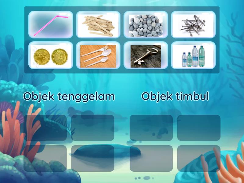 Objek tenggelam dan timbul - Group sort