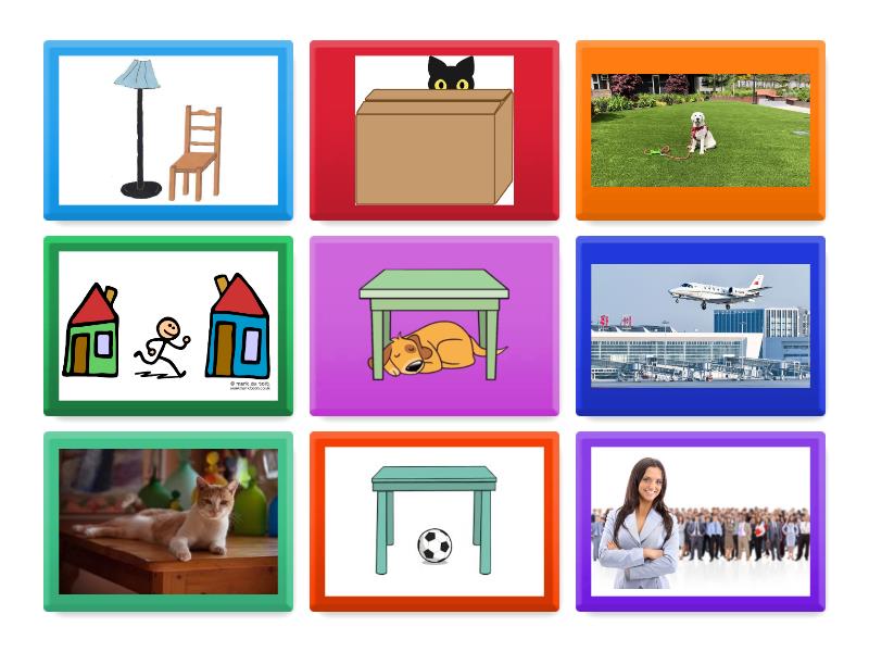 Game: Preposition of place - Flip tiles