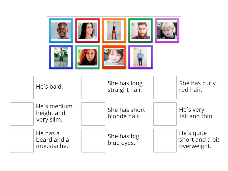 Unit 2 Describing People - Match up