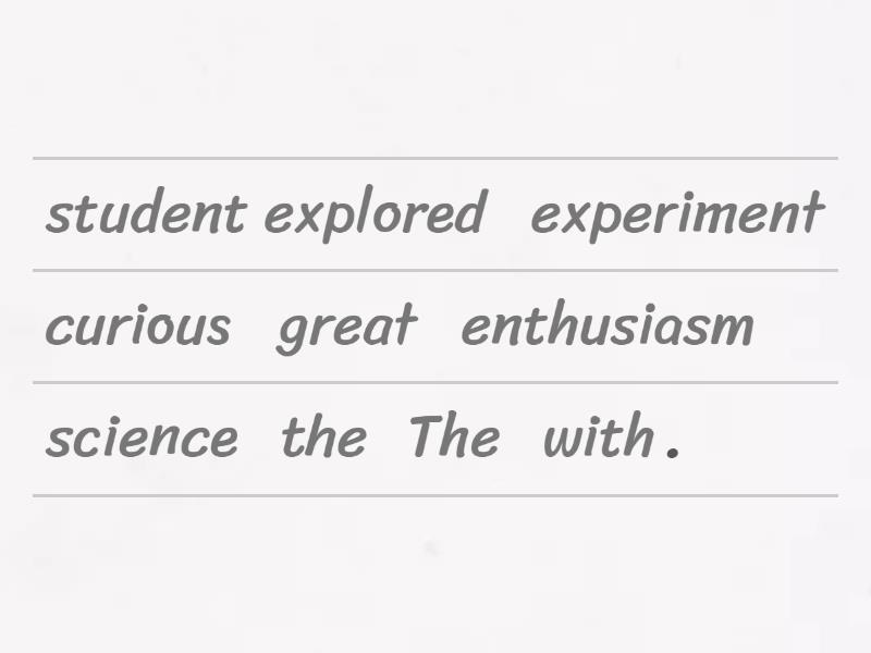 Action Verb Practice - Unjumble