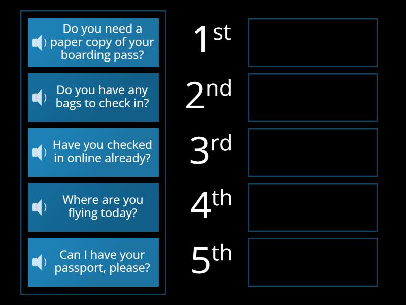Check-in questions. DO NOT PUSH "SUBMIT" - Rank order