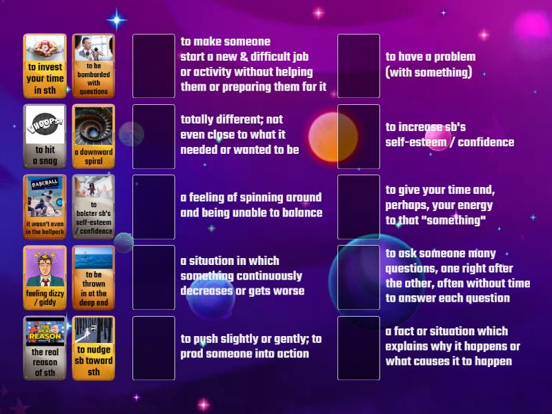 Vocabulary Recap - Match up