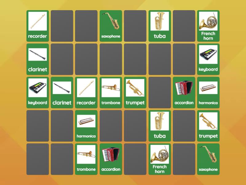 Musical instruments - Matching pairs