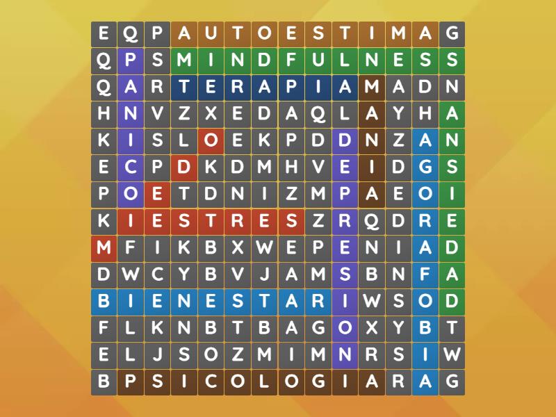 Salud Mental - Sopa de letras