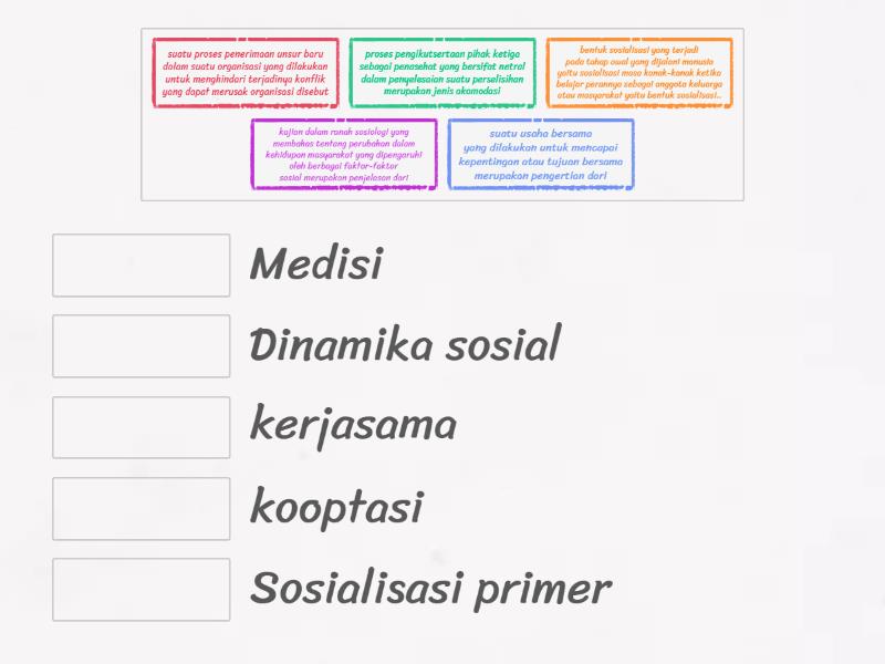 Interaksi Sosial dan Dinamika Sosial - Match up