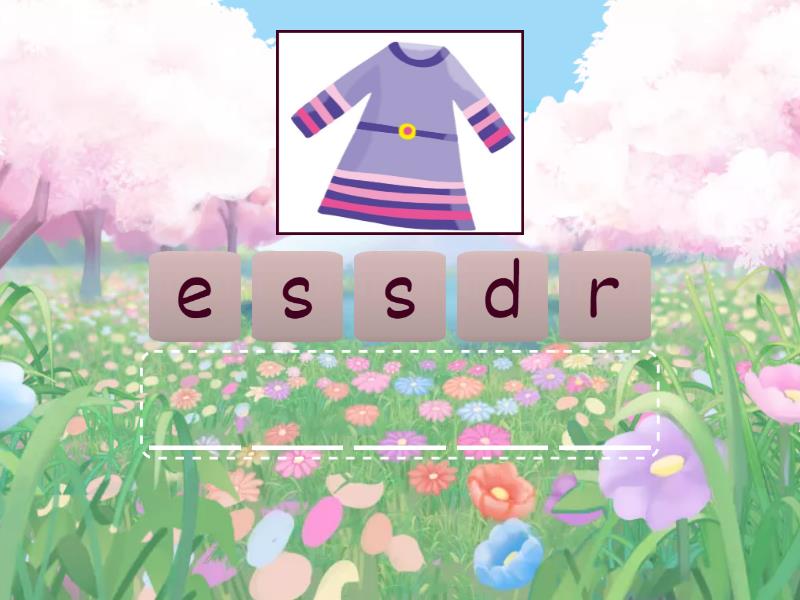 Unit 8 Lesson 1 Clothes - Anagram